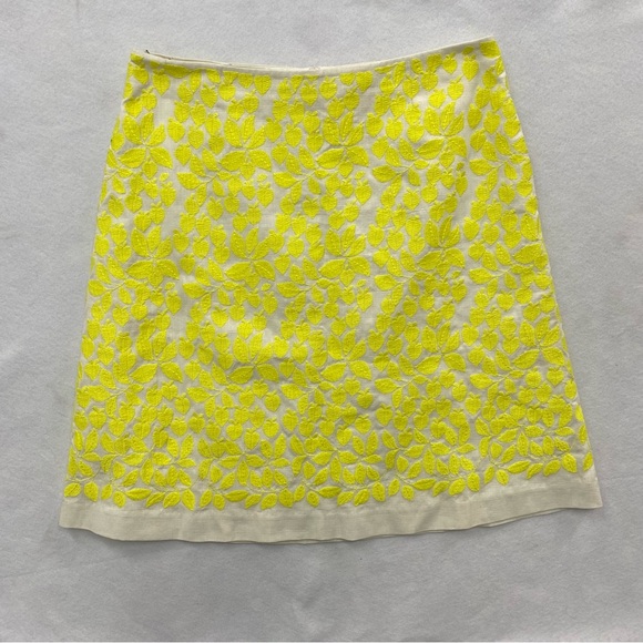 Boden | Skirts | Boden Yellow Lemon Leaf Skirt 2l | Poshmark